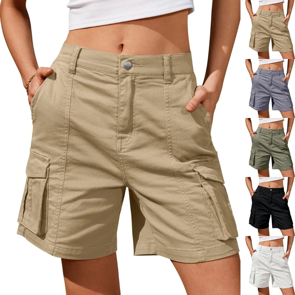ActiveStyle™ Women's Low Waist Cargo Shorts for Comfort and Functional ...