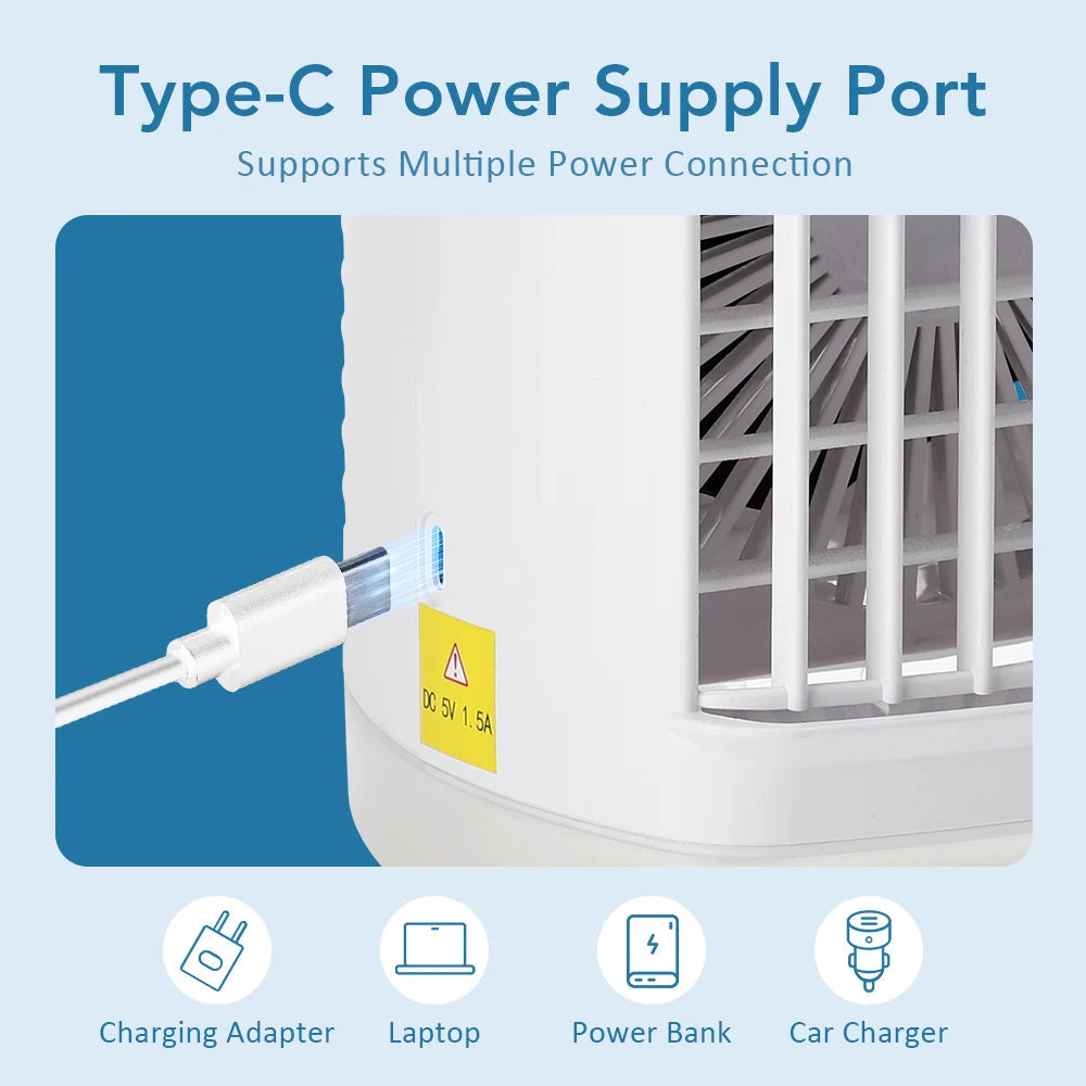 CoolBreeze™ Mini Portable Air Conditioner & Humidifier - Perfect for H ...