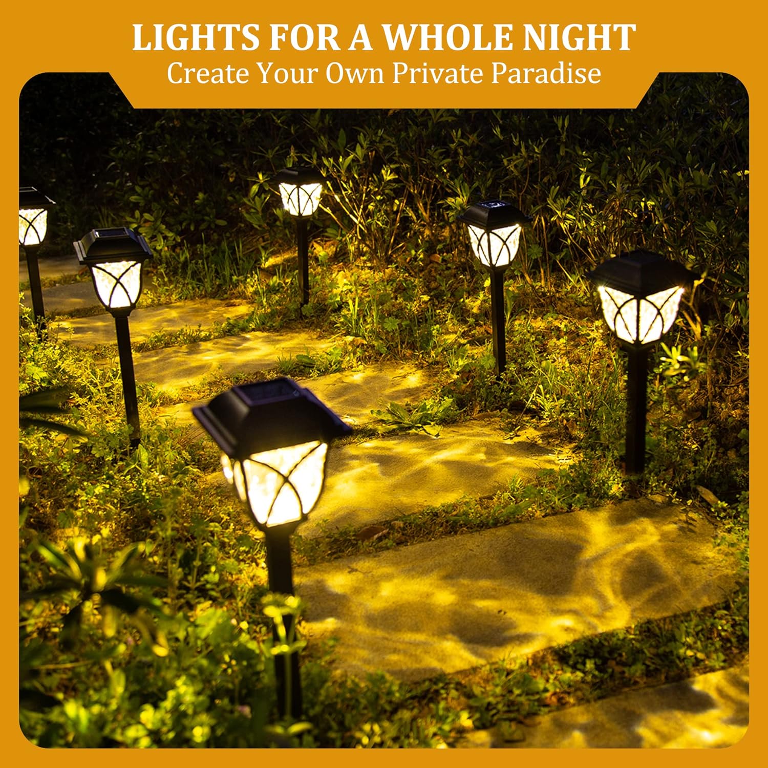 SolarGlow™ 6 Pack LED Solar Pathway Lights for Gardens and Pathways ...